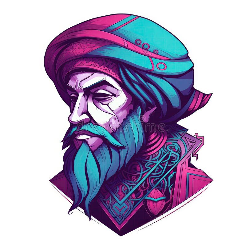 Jinn on White Background Logo. Generative AI Stock Illustration ...