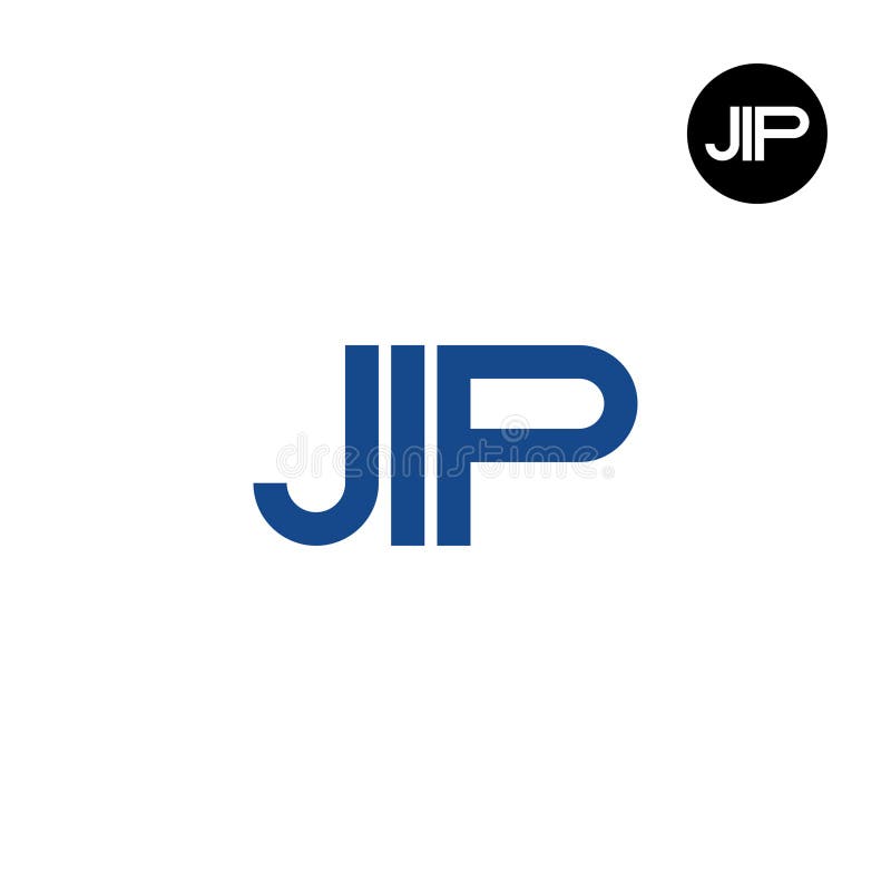 JIP Logo Letter Monogram Design Stock Illustration - Illustration of ...