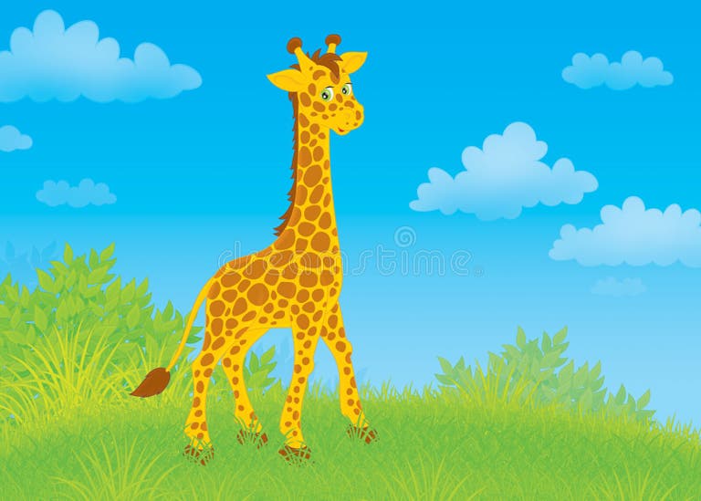 Jirafa stock de ilustración. Ilustración de jirafa, cubo - 28124649