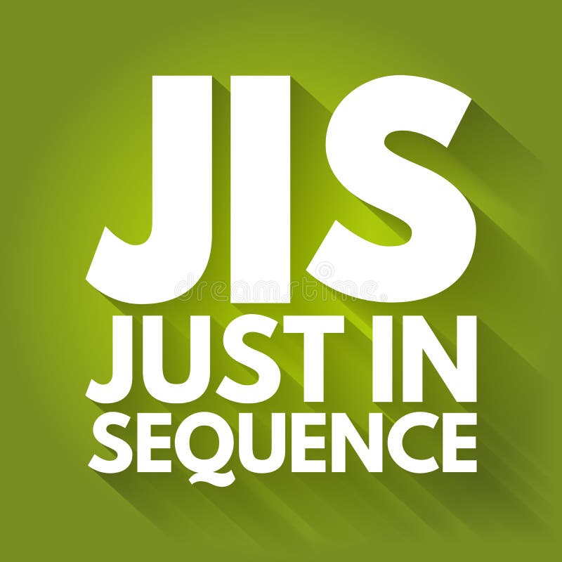 JIS - Just in Sequence Acronym, Business Concept Stock Image - Image of ...
