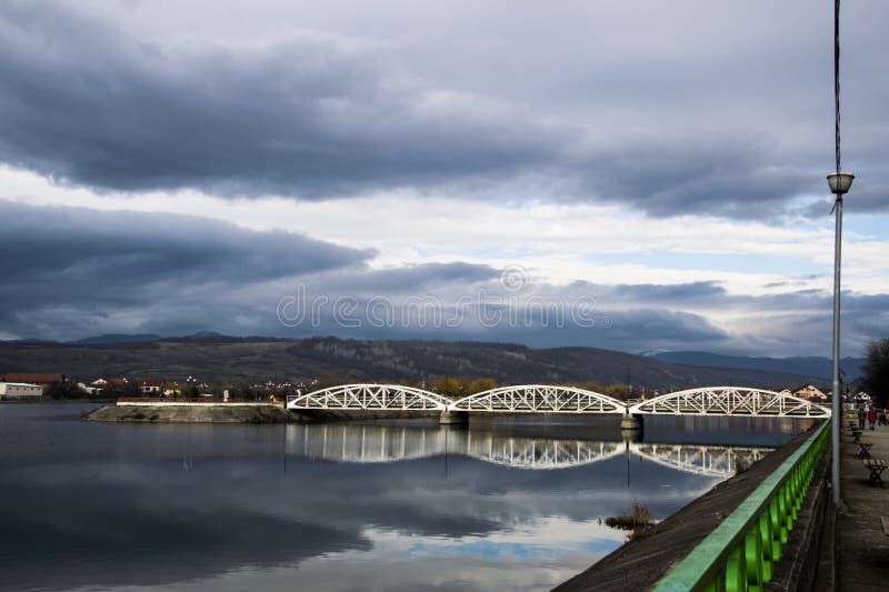 Jiu Bridge or Ferdinand Bridge Stock Image - Image of ferdinand, iron ...