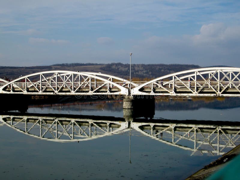 Jiu Bridge or Ferdinand Bridge Stock Image - Image of ferdinand, iron ...