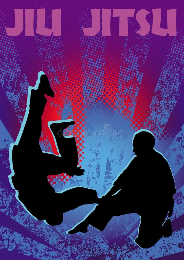 Jiu-jitsu poster. Vector. stock vector. Illustration of hapkido - 22702925