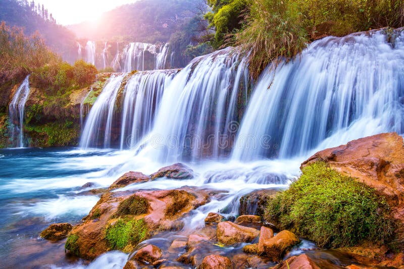 Jiulong Waterfall in Luoping. Stock Photo - Image of scenic, china ...