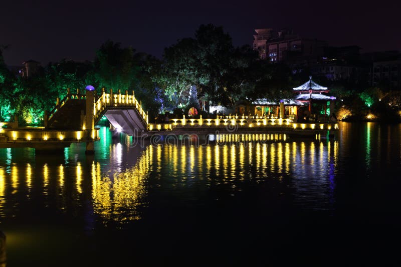 Jiuqu bridge in Guilin, stock photo. Image of chinese - 68798578