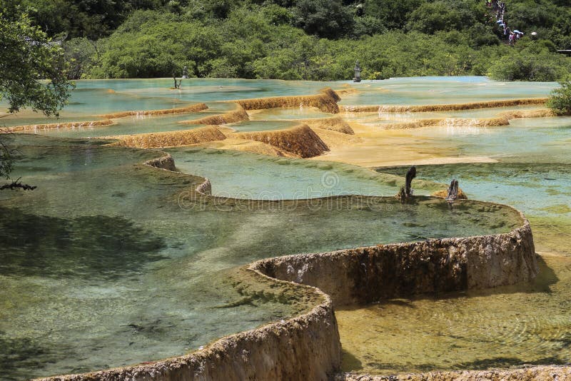 Jiuzhaigou Multi-colored Pools in China Stock Photo - Image of mountain ...