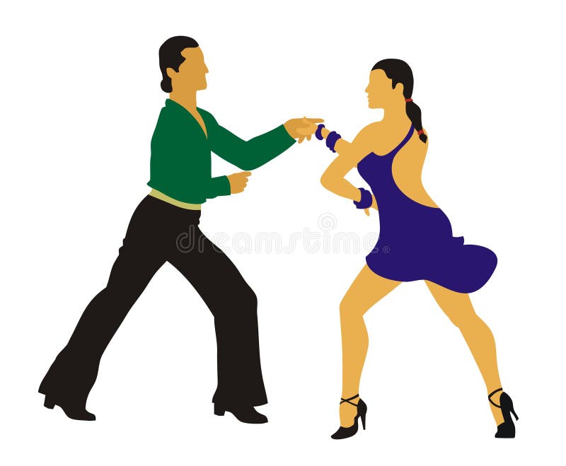 Jive stock illustration. Illustration of silhouette, motion - 4598632