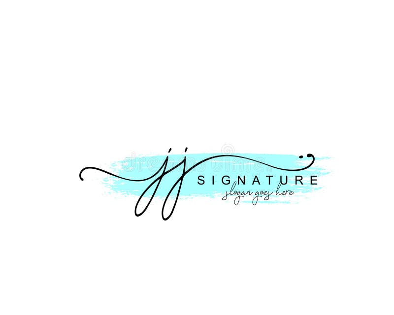 Initial JJ Signature Logo Template Vector Stock Vector - Illustration ...