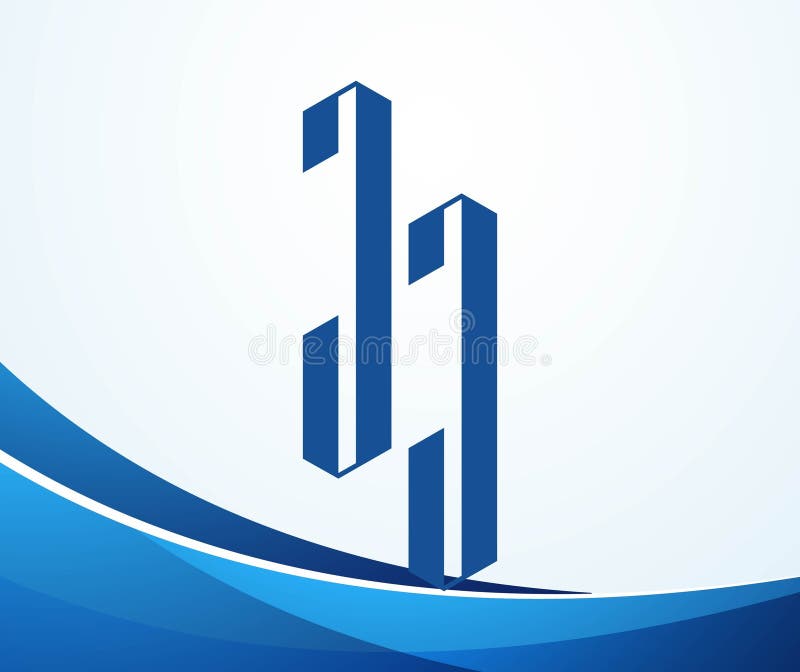 JJ Alphabet Letter Logo Design Template Elements Stock Vector ...