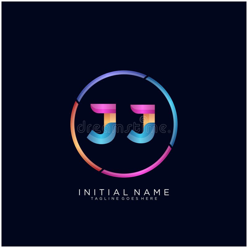 JJ Letter Logo Icon Design Template Elements Stock Vector ...