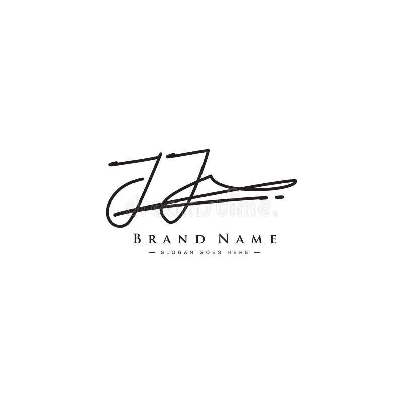 JJ Signature Logo - Handwritten Vector Logo Template for JJ Alphabet ...
