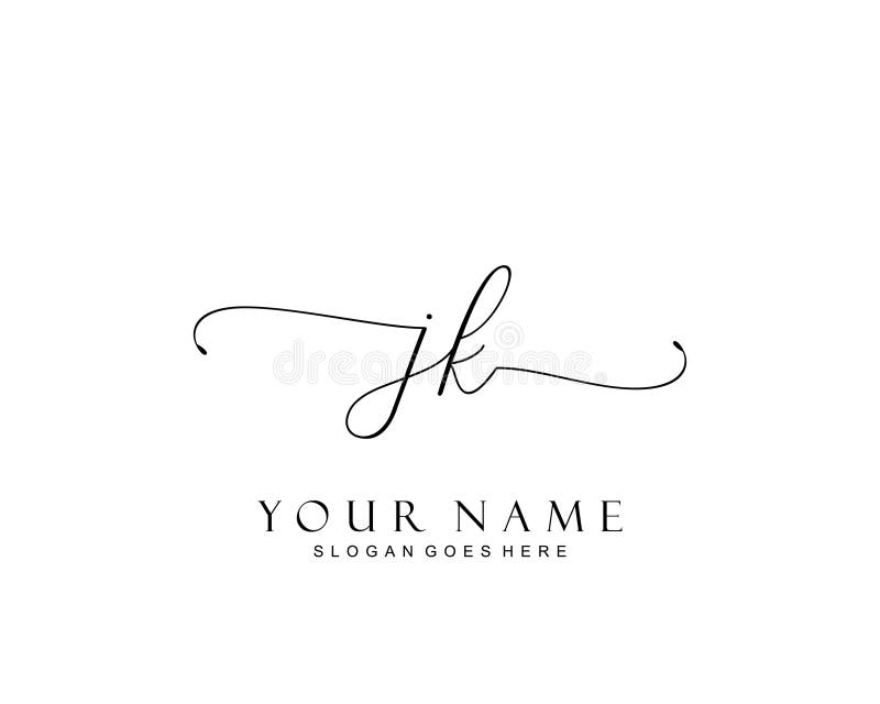 Initial JK Signature Logo Template Vector Stock Vector - Illustration ...