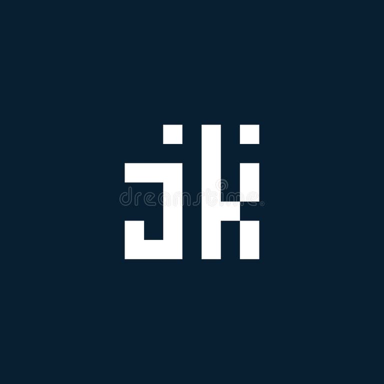 JK Initial Monogram Logo with Geometric Style Stock Vector ...