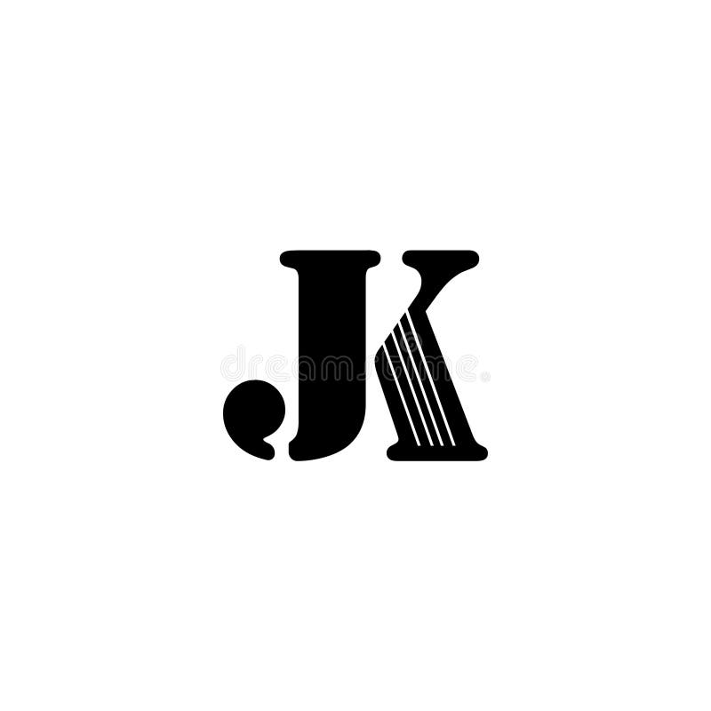 JK Initials Logo Template Design Abstract Illustration Vector Stock ...