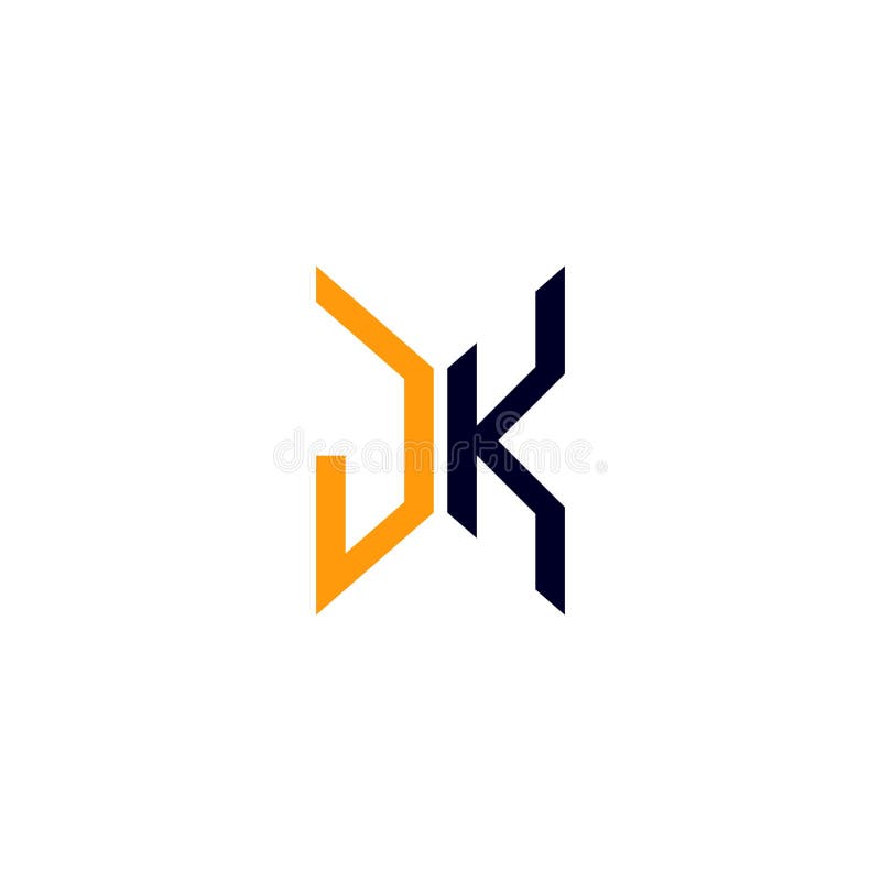 JK Letter Logo Creative Design with Vector Graphic, Stock Illustration ...