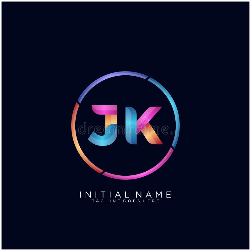 JK Letter Logo Icon Design Template Elements Stock Vector ...