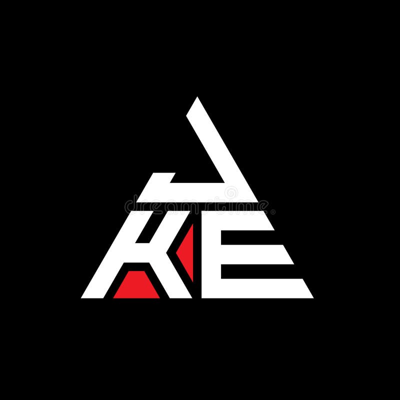 JKE Triangle Letter Logo Design with Triangle Shape. JKE Triangle Logo ...