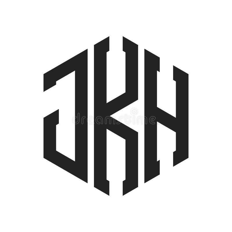 JKH Logo Design. Initial Letter JKH Monogram Logo Using Hexagon Shape ...