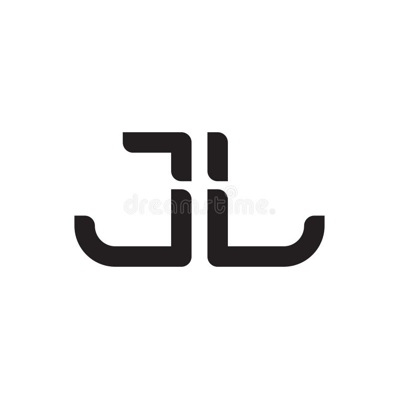 Jl Initial Letter Vector Logo Icon Stock Vector - Illustration of ...