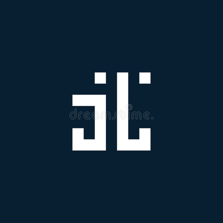 JL Initial Monogram Logo with Geometric Style Stock Vector ...