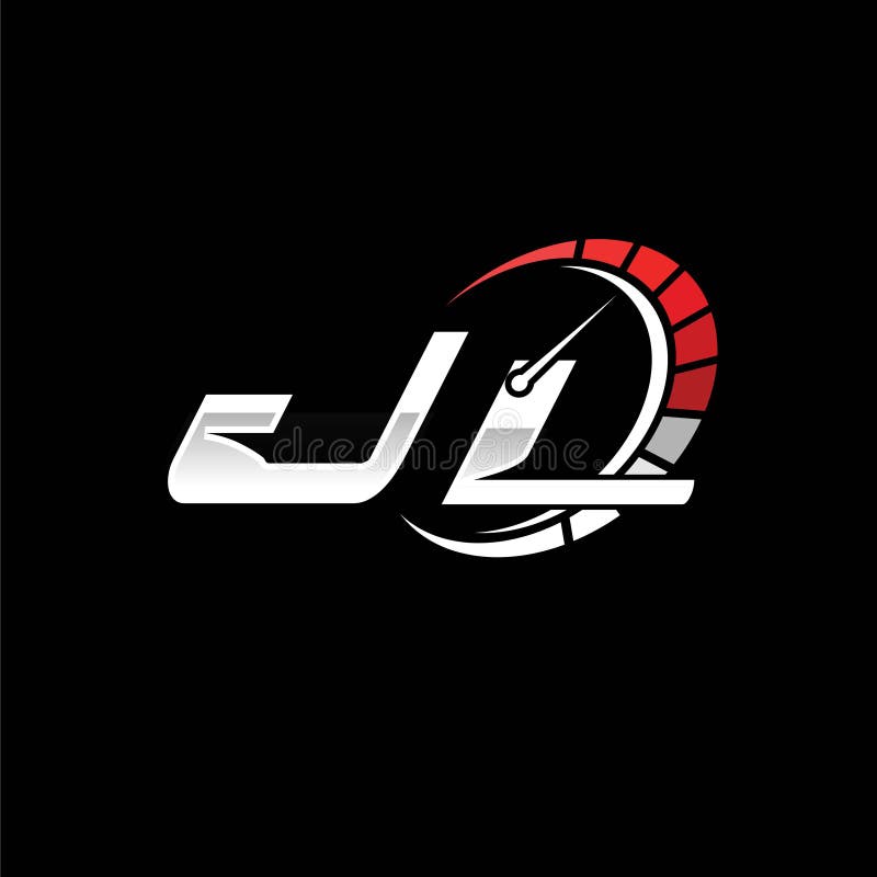 JL Logo Letter Speed Meter Racing Style Stock Vector - Illustration of ...