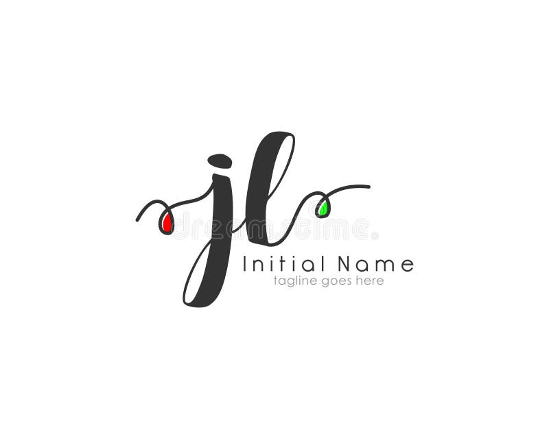 JL Signature Initial Logo Template Vector. Initial Signature Logo ...