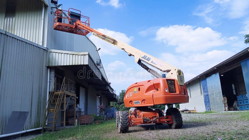 Jlg Equipment Man Lifter for Work at High Editorial Stock Photo - Image ...