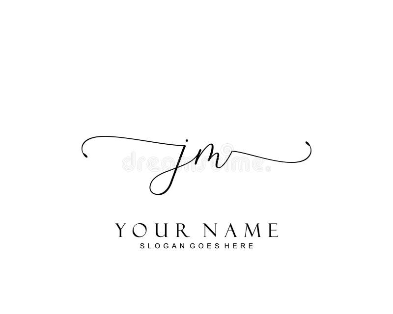 JM Logo Jm Signature Font Style J M Stock Vector - Illustration of ...