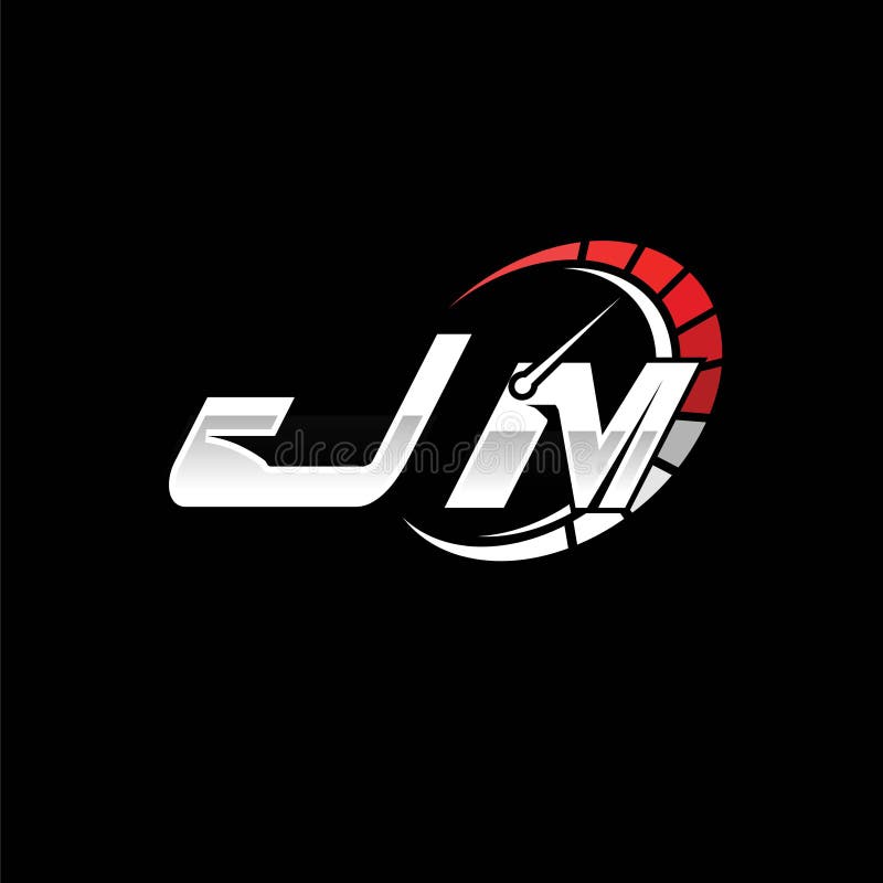 JM Logo Letter Speed Meter Racing Style Stock Vector - Illustration of ...