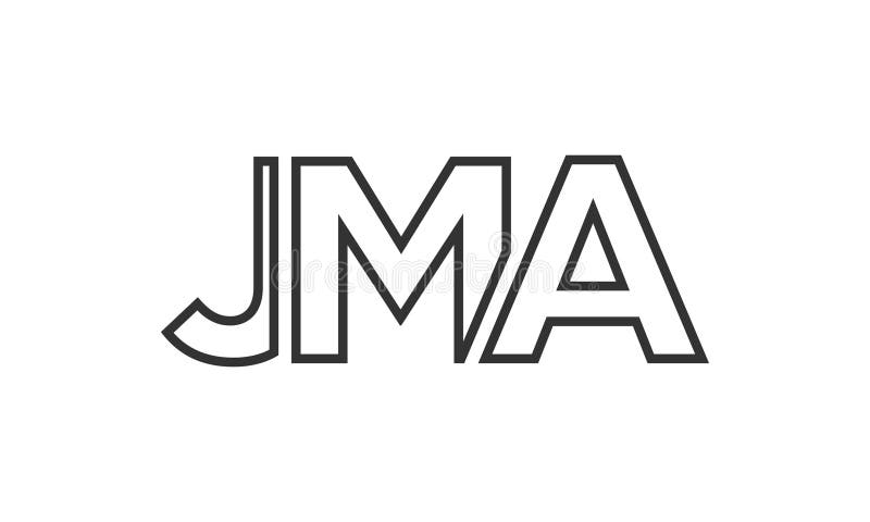 JMA Logo Design Template with Strong and Modern Bold Text. Initial ...