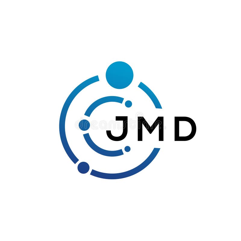 JMD Letter Technology Logo Design on White Background. JMD Creative ...