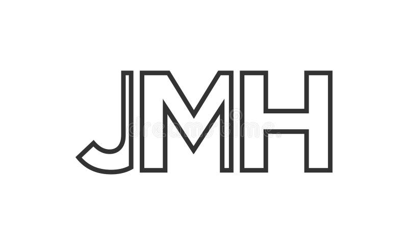 JMH Logo Design Template with Strong and Modern Bold Text. Initial ...