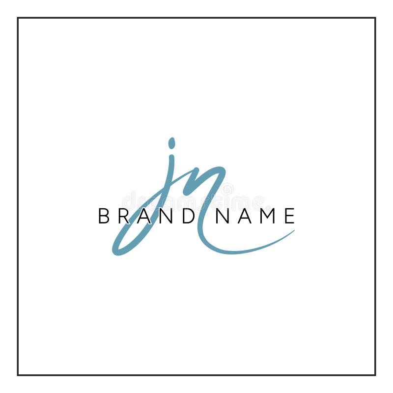 JN Initial Letter Signature Logo Template - Handwritten Vector Logo ...