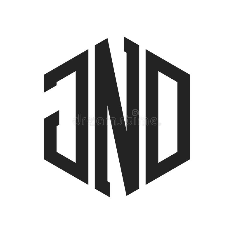 JND Logo Design. Initial Letter JND Monogram Logo Using Hexagon Shape ...