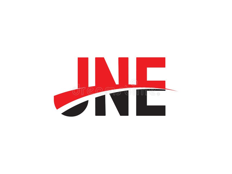 JNE Letter Initial Logo Design Vector Illustration Stock Image - Image ...