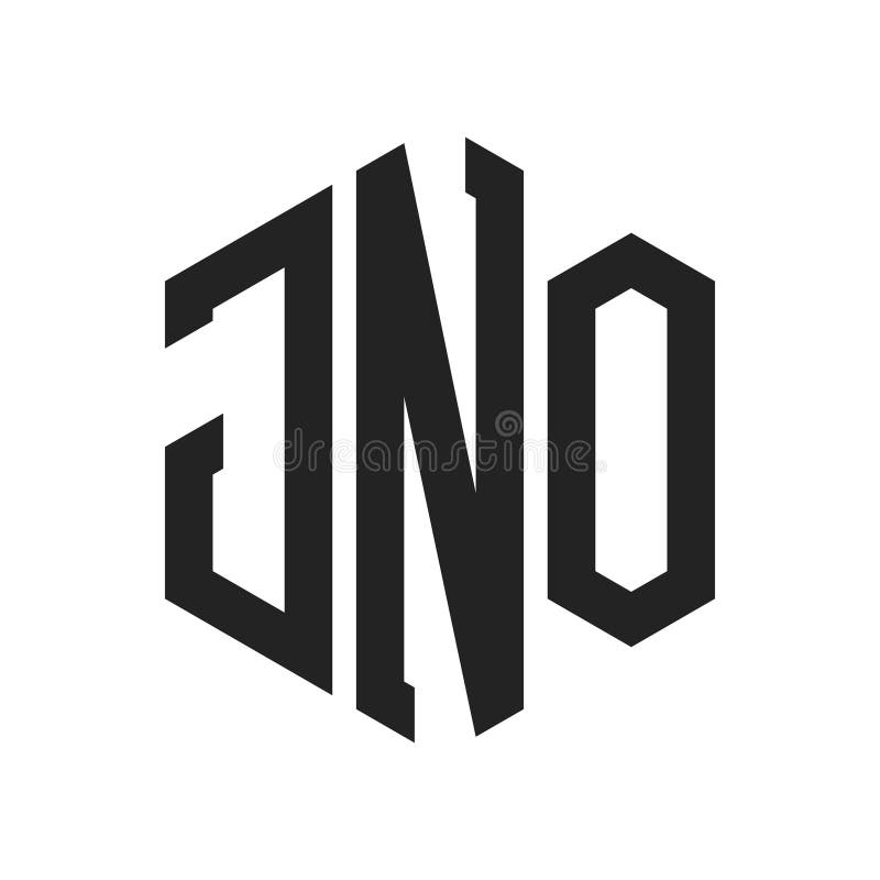 JNO Logo Design. Initial Letter JNO Monogram Logo Using Hexagon Shape ...