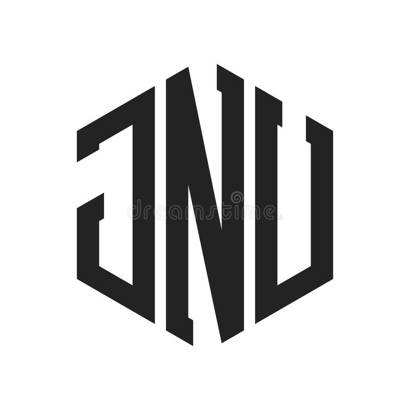 JNU Logo Design. Initial Letter JNU Monogram Logo Using Hexagon Shape ...