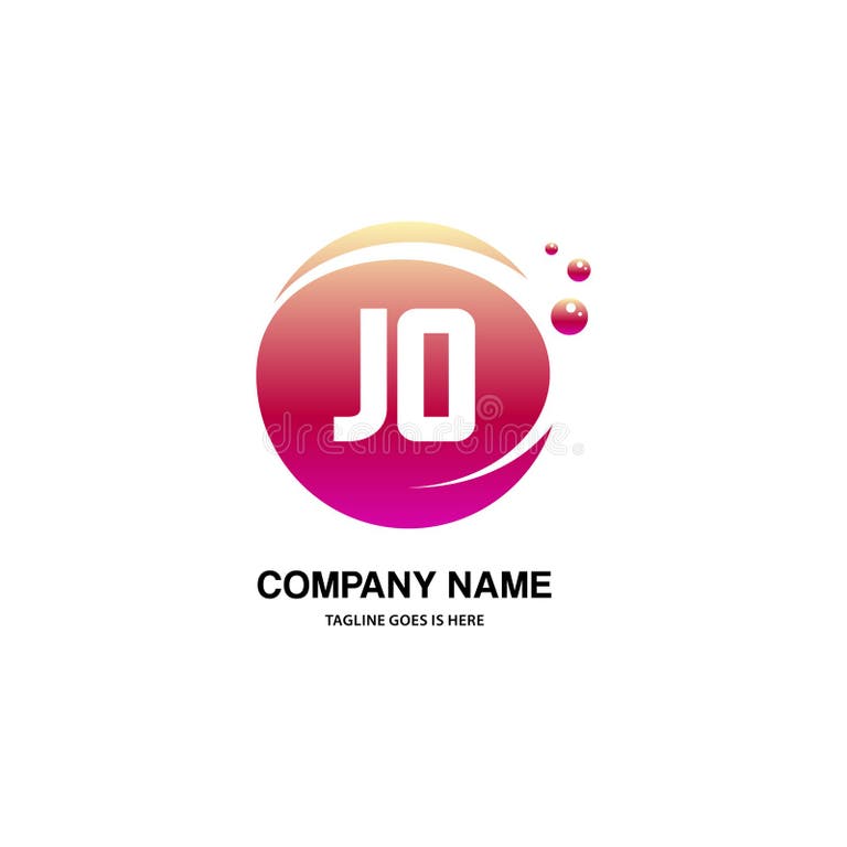 JO Initial Logo with Colorful Circle Template Vector Stock Illustration ...