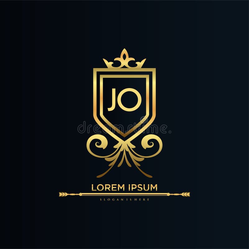JO Letter Initial with Royal Template.elegant with Crown Logo Vector ...
