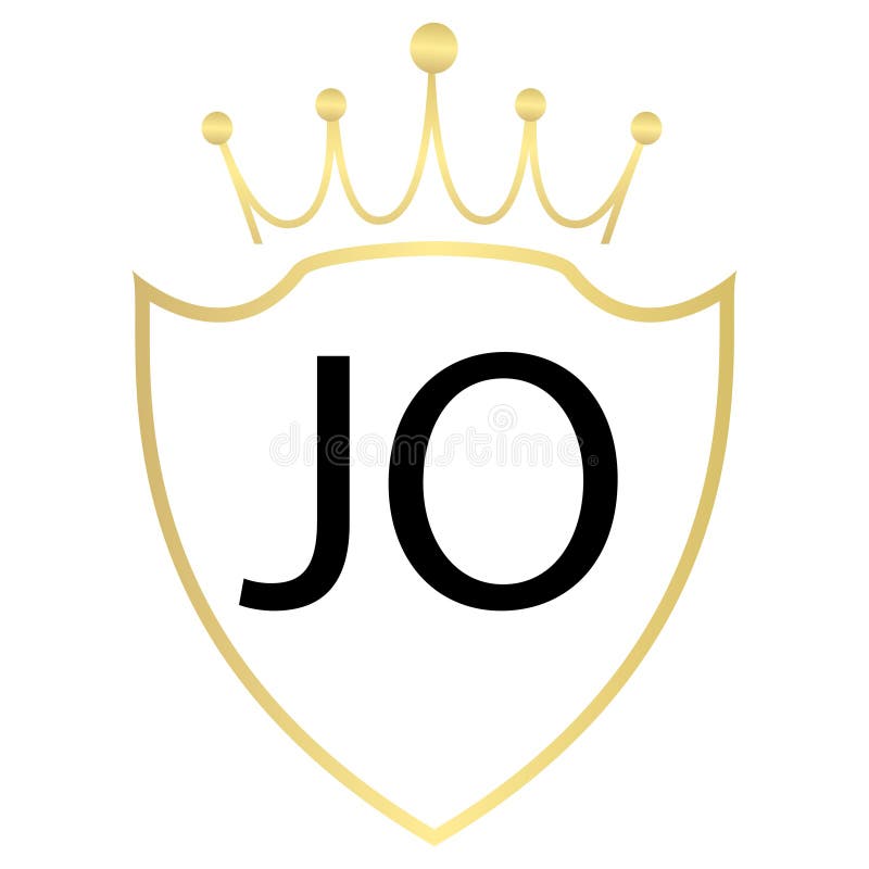 JO Letter Logo Design with Simple Style Stock Vector - Illustration of ...