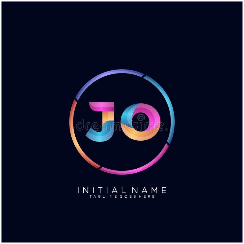 JO Letter Logo Icon Design Template Elements Stock Vector ...