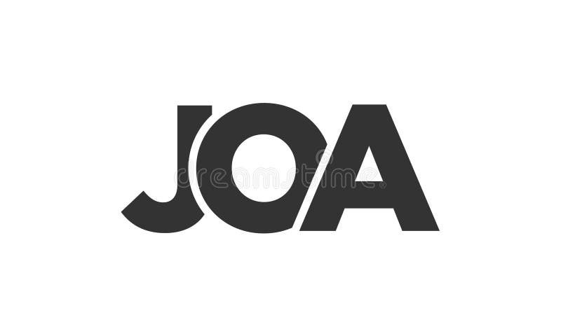 JOA Logo Design Template with Strong and Modern Bold Text. Initial ...