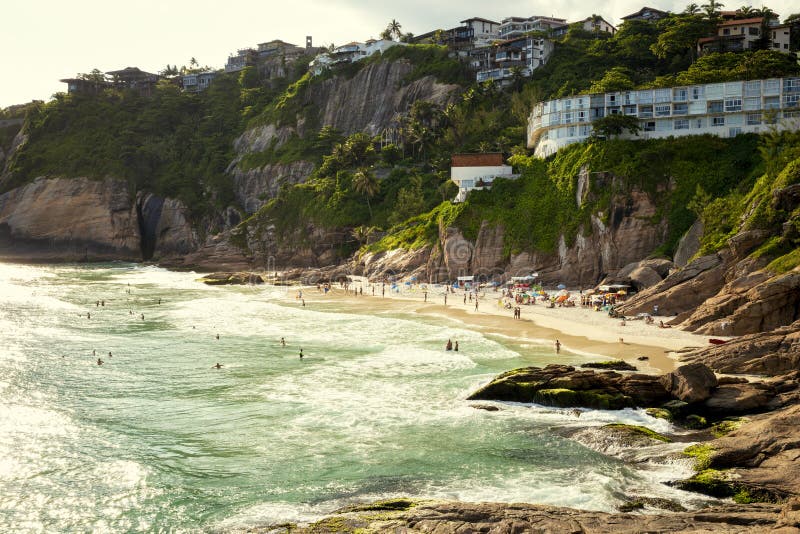 Praia Da Joatinga - Rio De Janeiro Stock Image - Image of people, praia ...