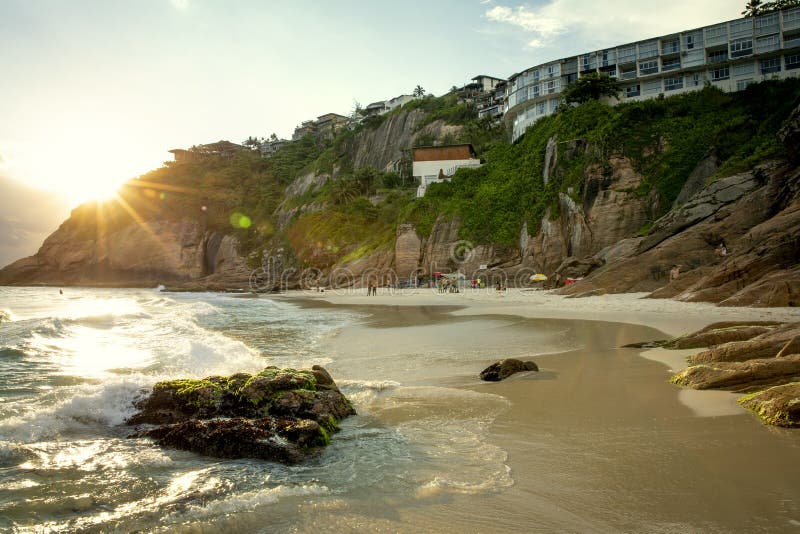 Praia Da Joatinga - Rio De Janeiro Stock Image - Image of people, praia ...