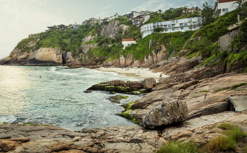 Praia Da Joatinga - Rio De Janeiro Stock Image - Image of people, praia ...