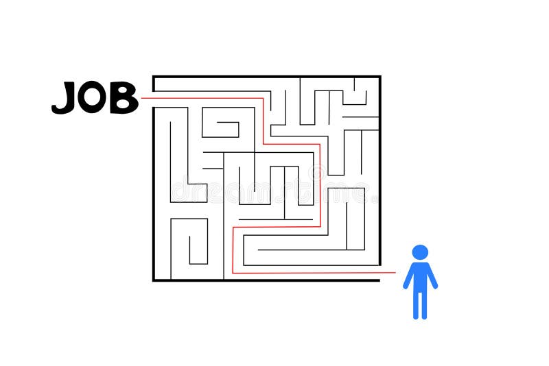 Find Job Business People Maze Stock Illustrations – 36 Find Job ...