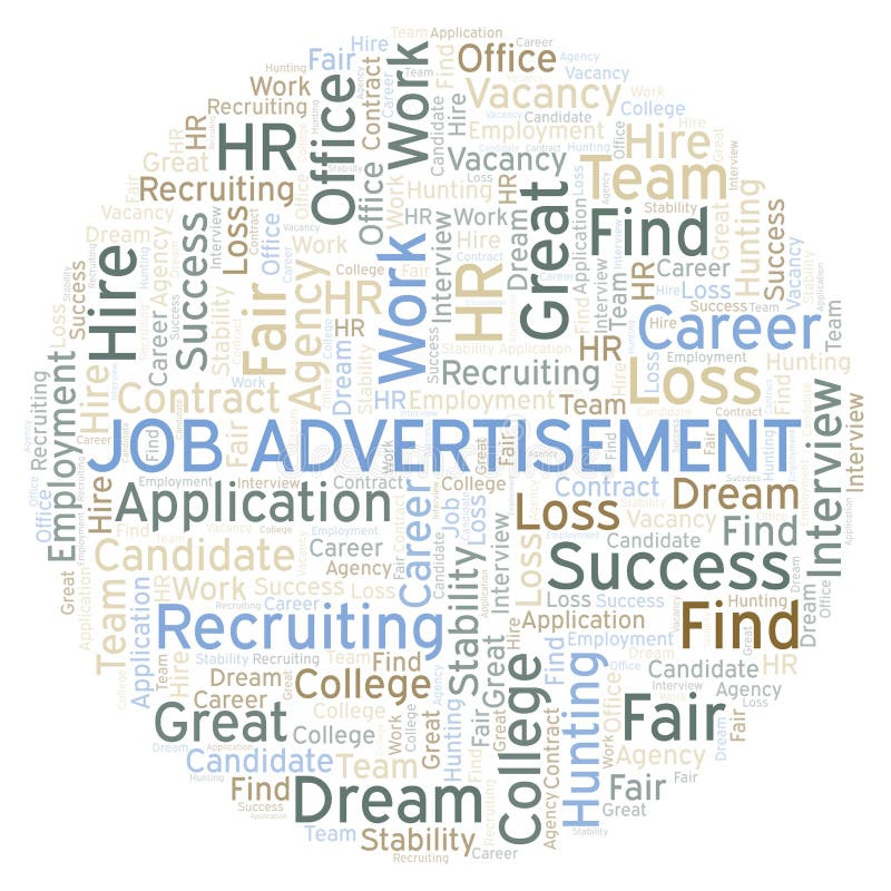 ADVERTISEMENT Word Cloud Collage Stock Illustration - Illustration of ...