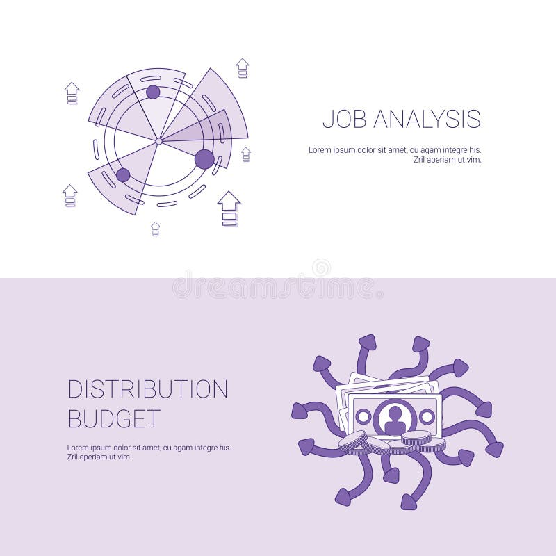 Job Analysis and Budget Distribution Concept Template Web Banner with ...
