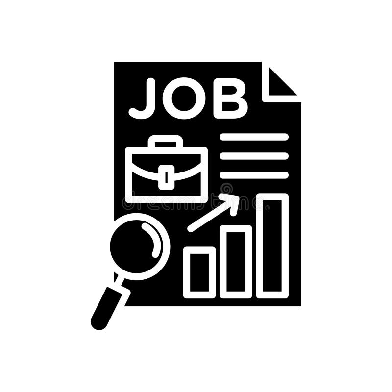 Job Analysis Icon Set. Research Discovery of Compliance Gap Vector ...