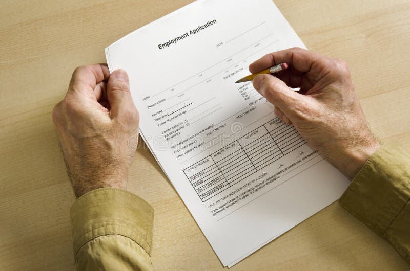 Job Applicant with Very Short Pencil_1 Stock Image - Image of person ...